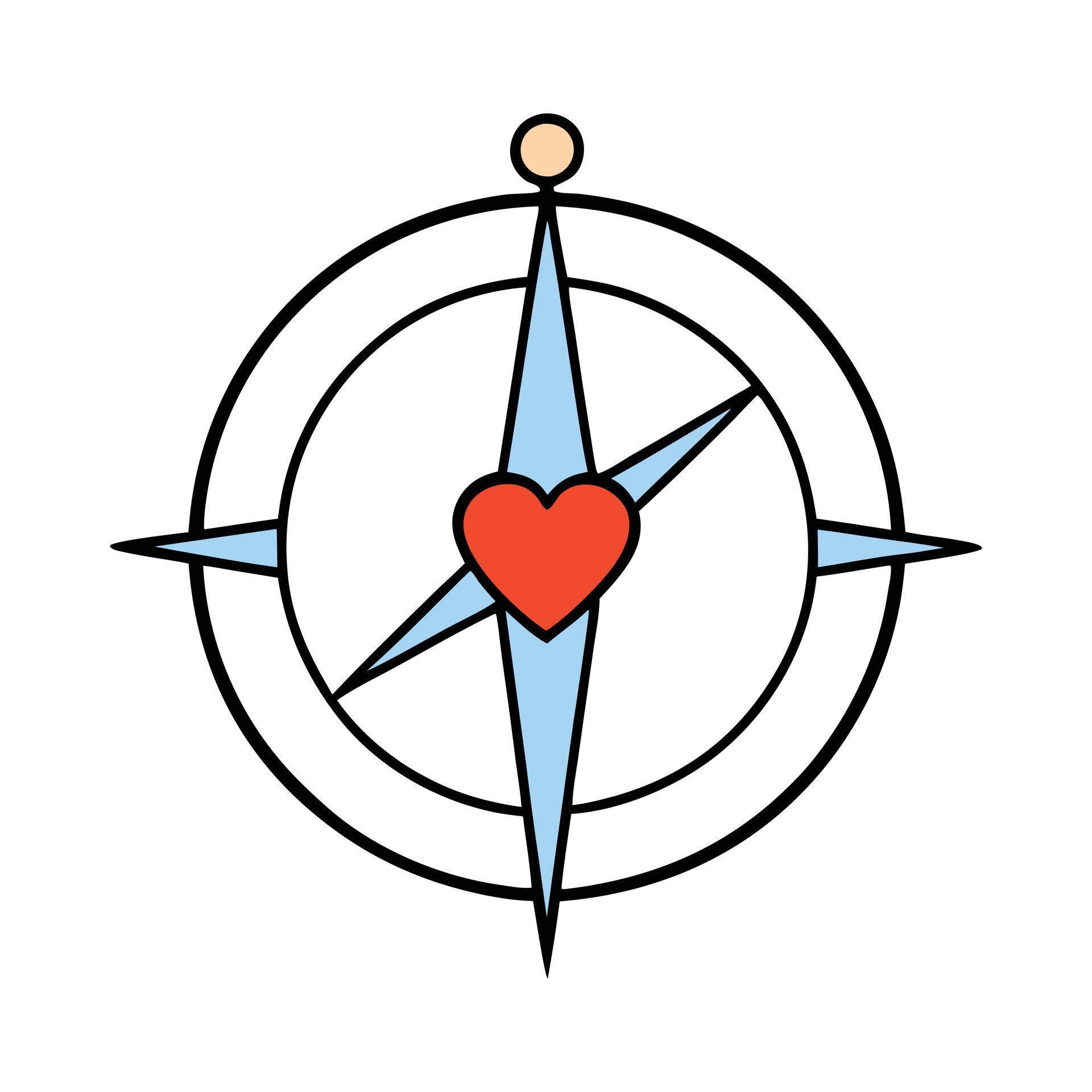 A simple compass. 59751562 Vector Art at Vecteezy