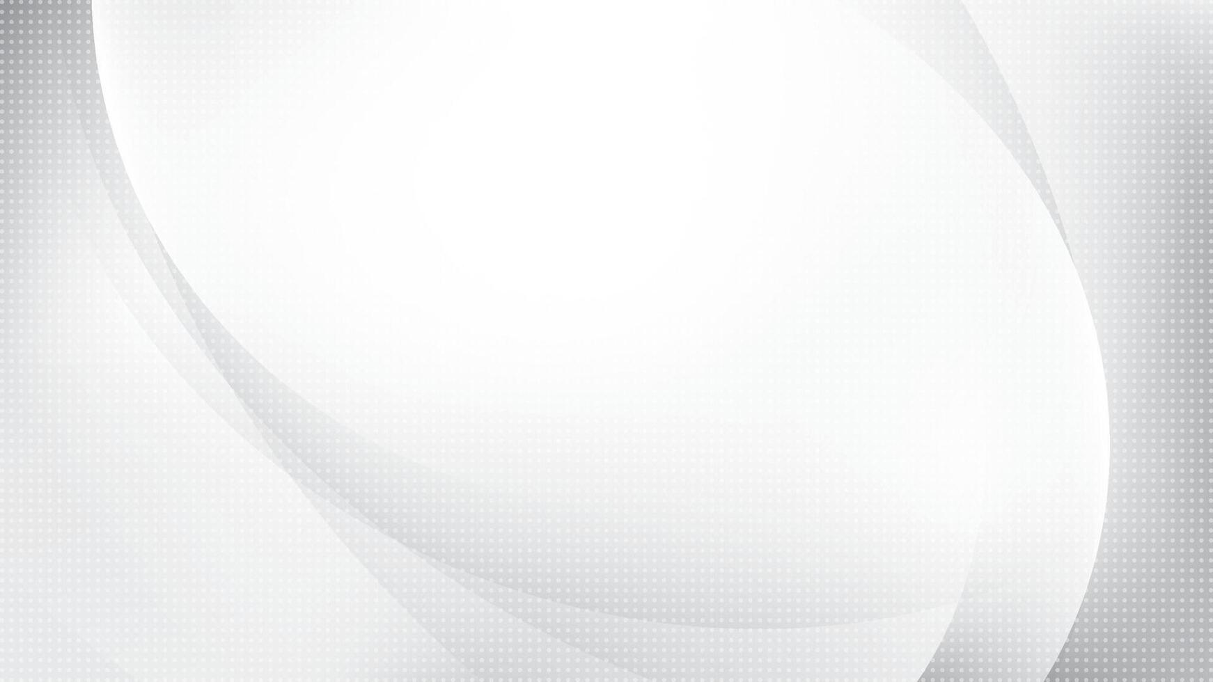 Abstract white and gray gradient background with curve lines and dot pattern, halftone effect ...