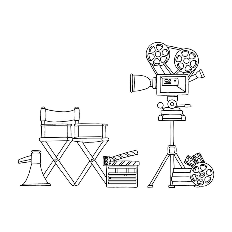 Film director and camera equipment illustration 59821810 Vector Art at ... Film director and camera equipment illustration 59821810 Vector Art at ...