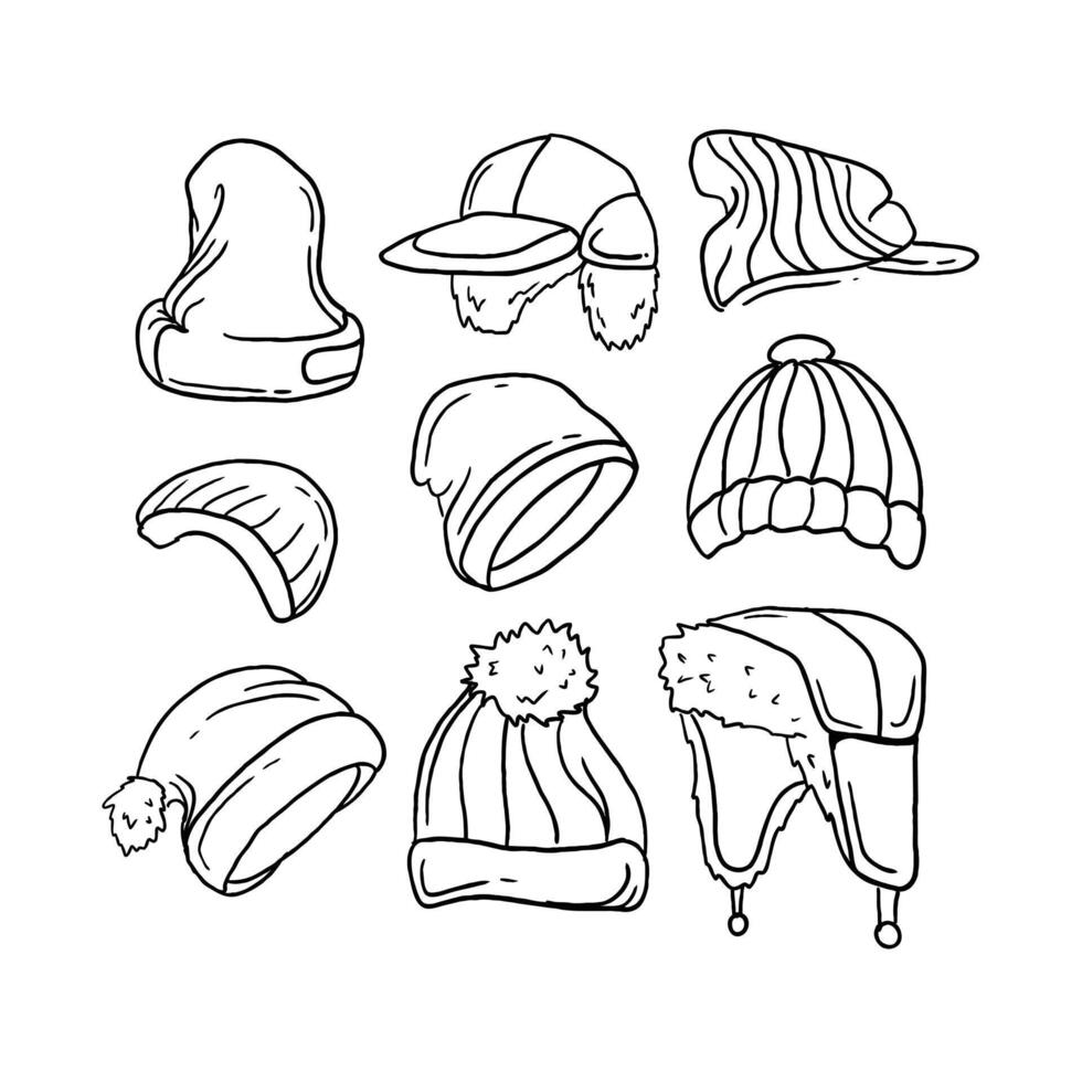 Winter hats and hats 59823107 Vector Art at Vecteezy