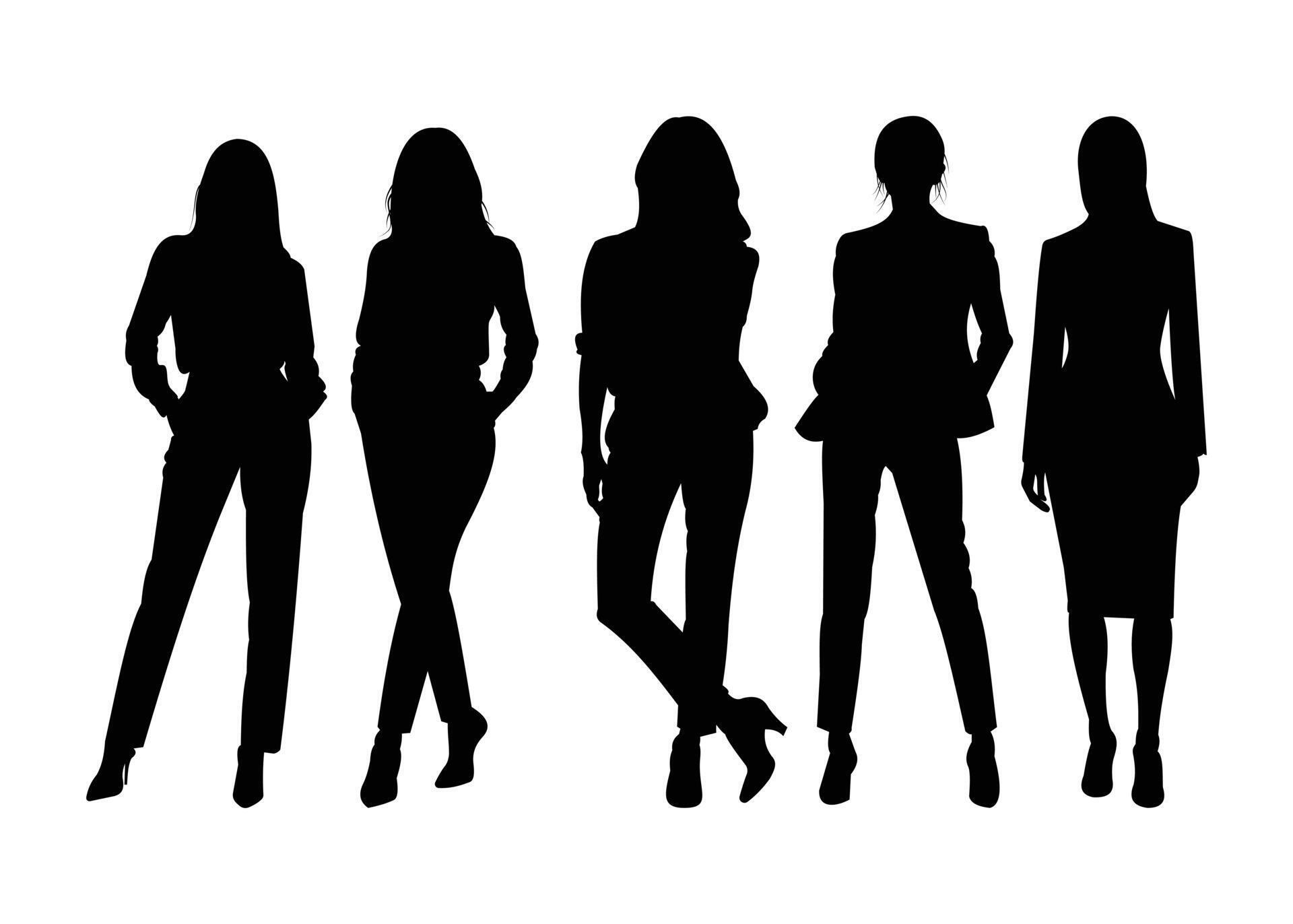 Standing Business Woman Silhouette 59825812 Vector Art at Vecteezy