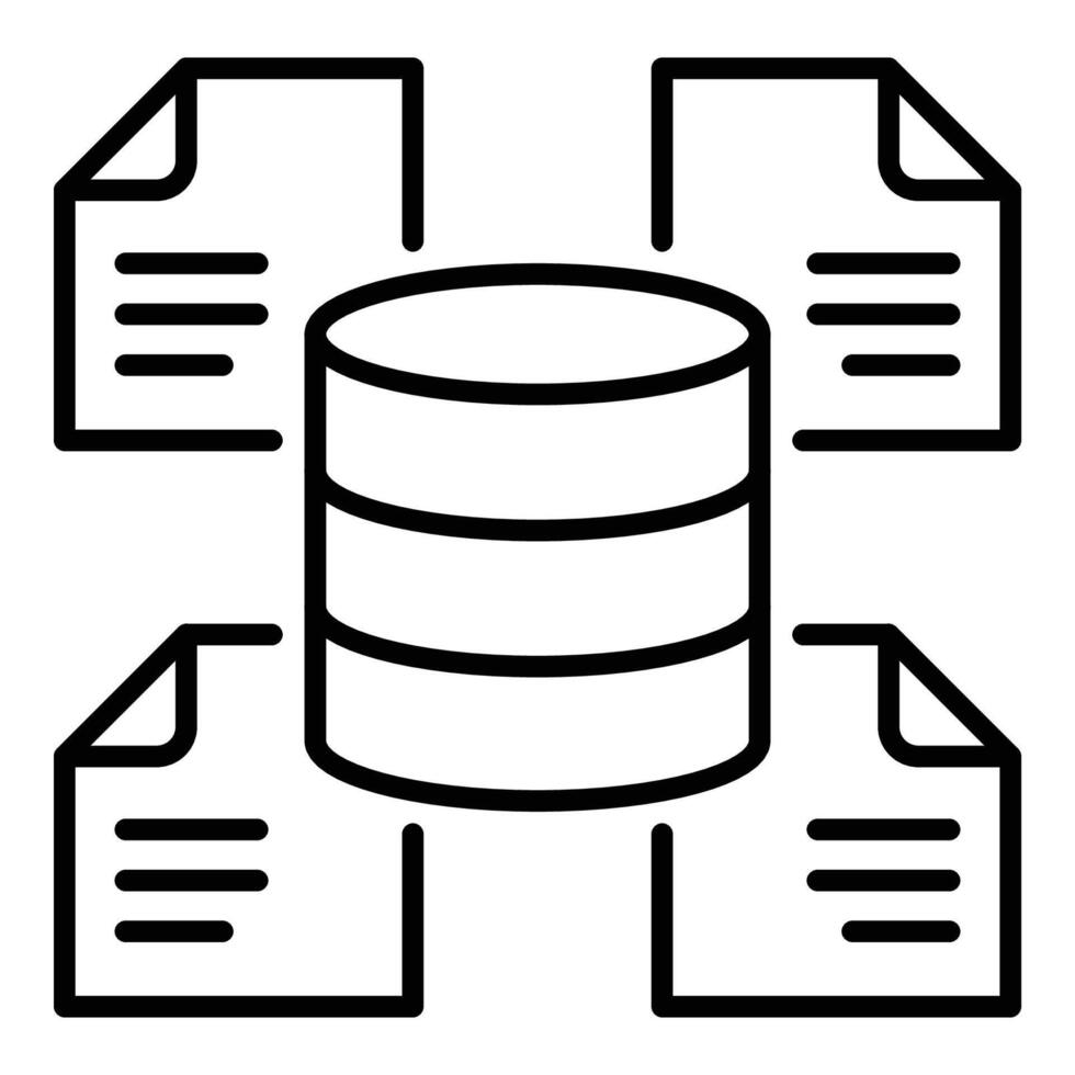 Data repository black round line icon 59857405 Vector Art at Vecteezy