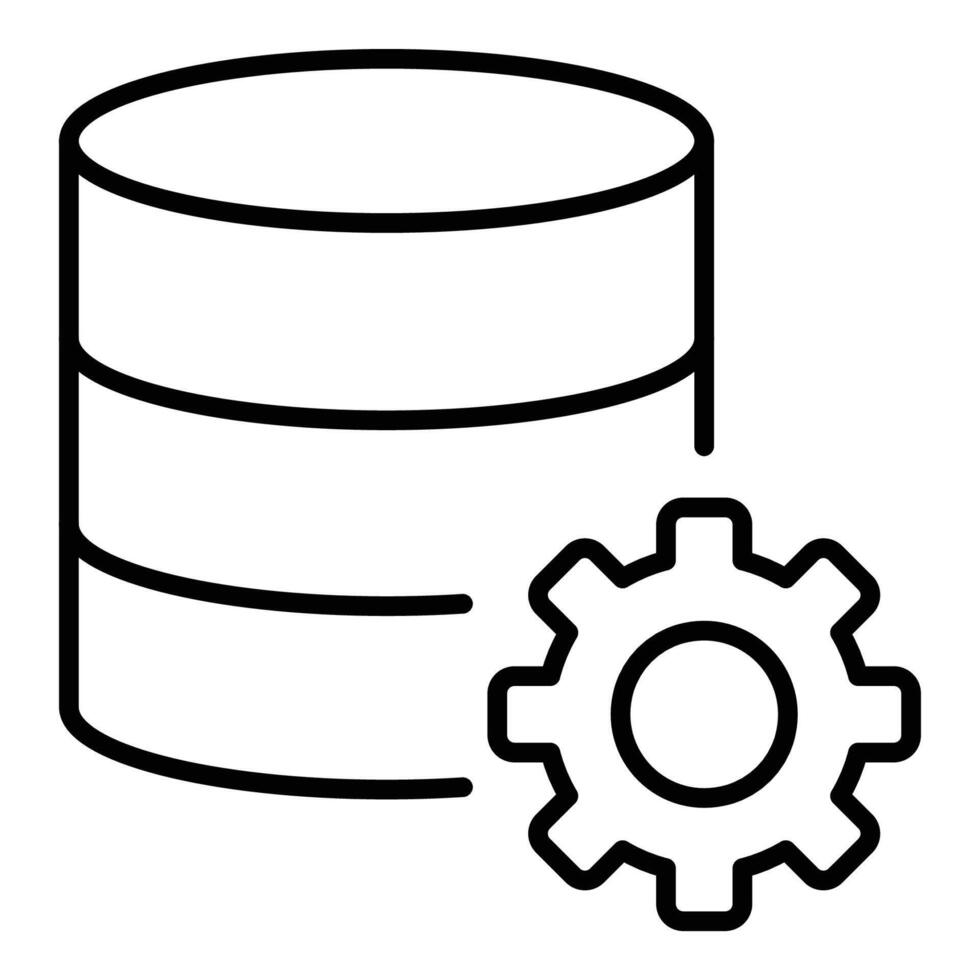 Database configuration black line icon 59857417 Vector Art at Vecteezy