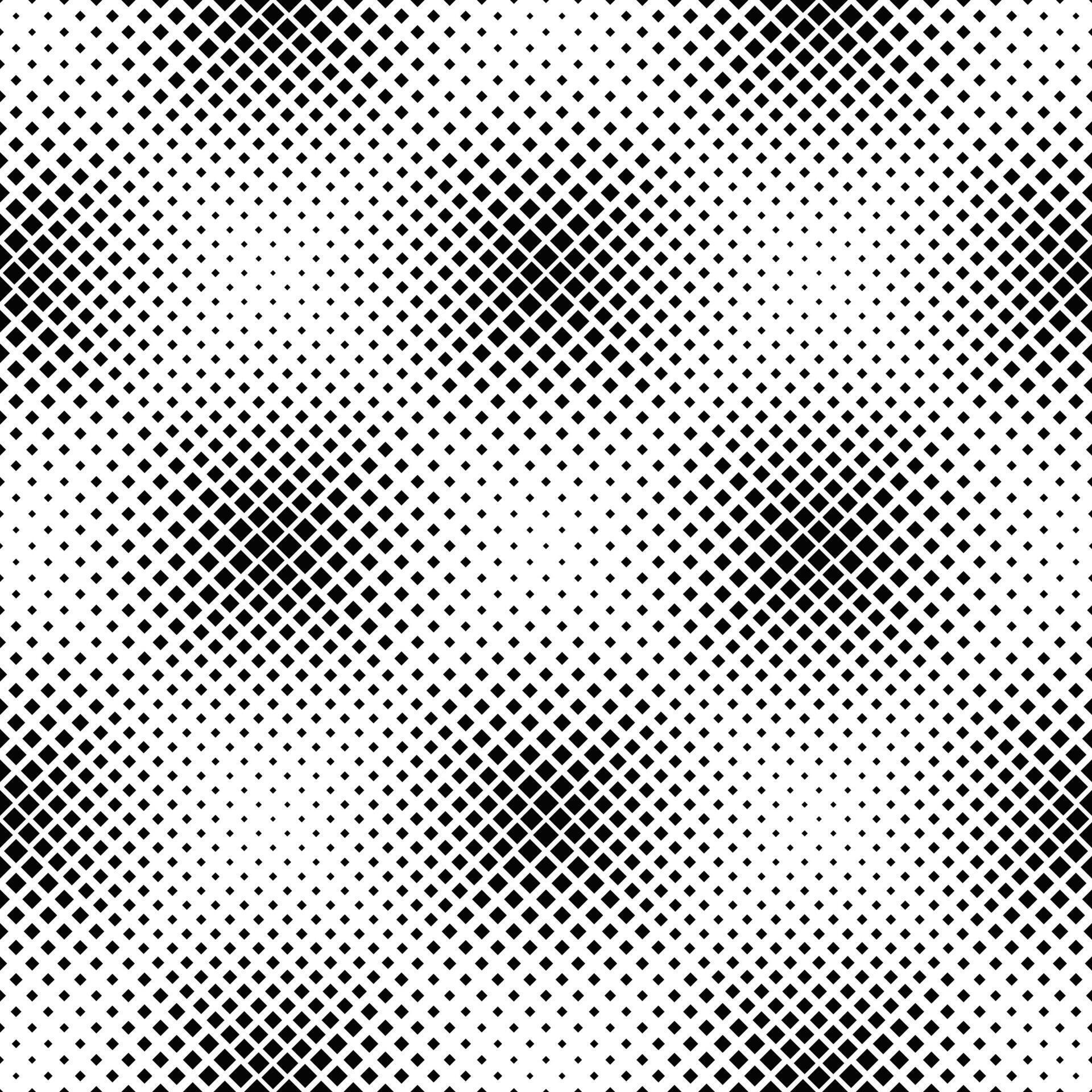 Geometrical seamless square pattern background - black and white abstract design from diagonal ...