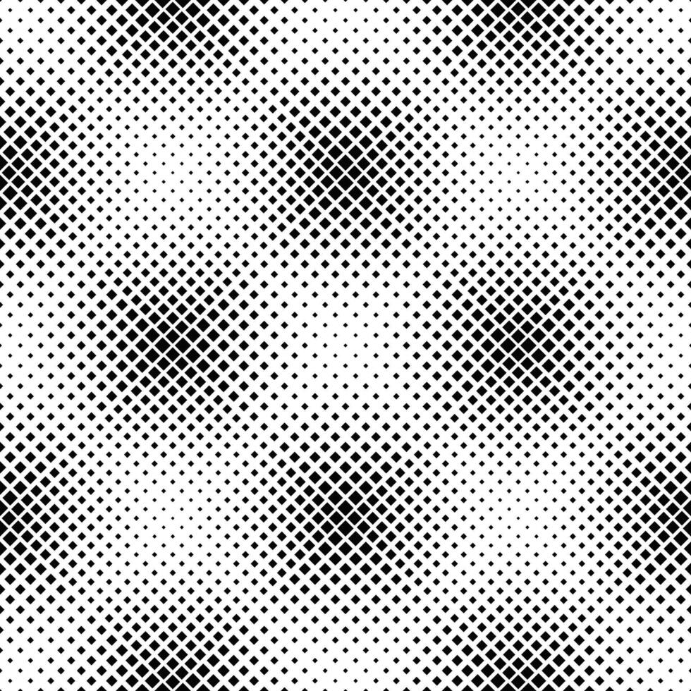 Geometrical seamless square pattern background - black and white abstract design from diagonal ...