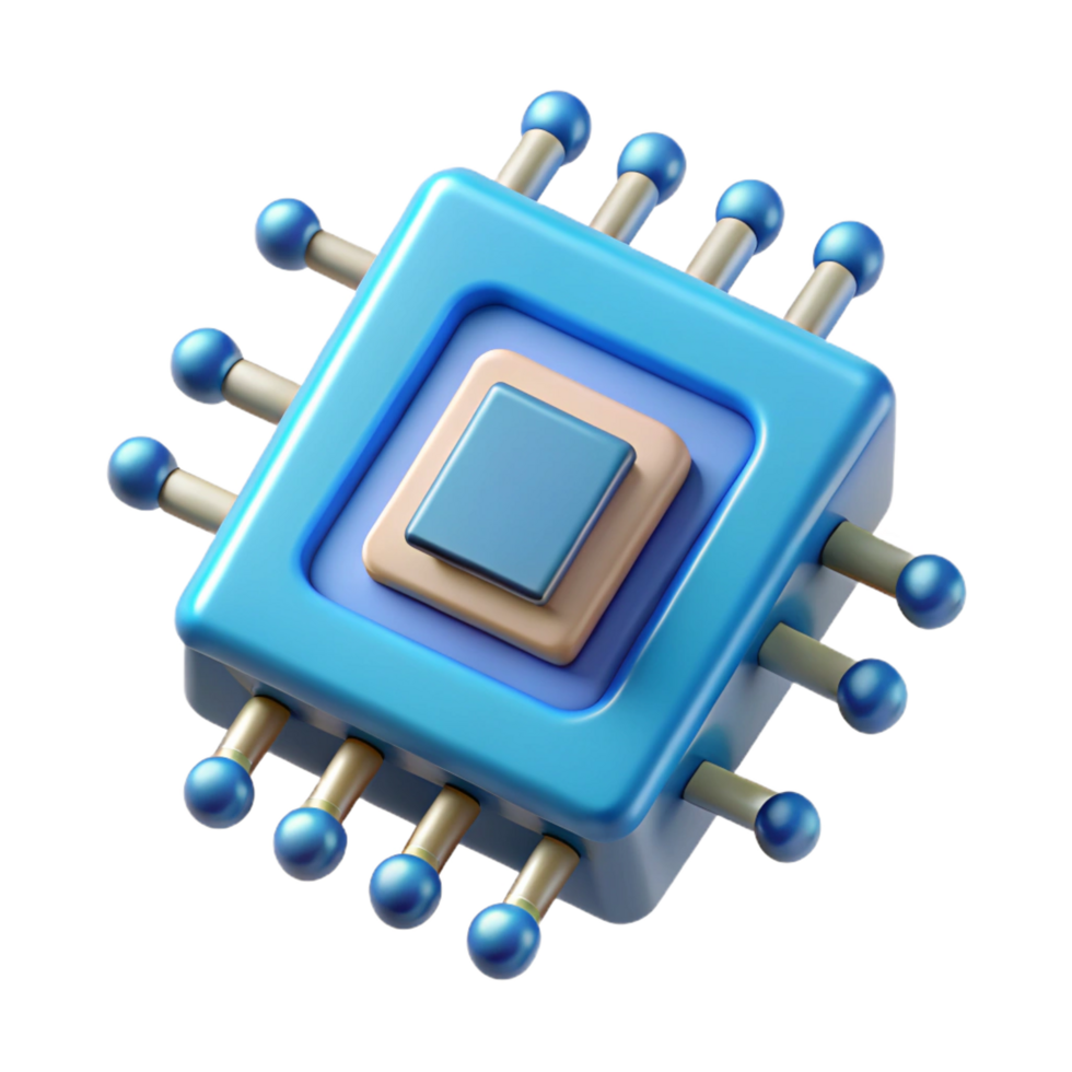 Impressive Contemporary Microchip With Complex Circuitry Pattern High