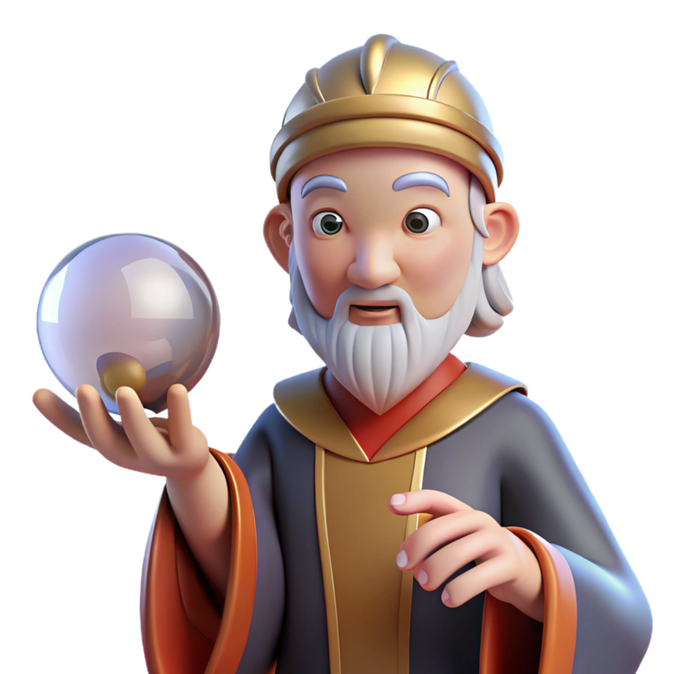 wonderful rustic A wise oracle, holding a crystal ball, serene expression, high resolution ...