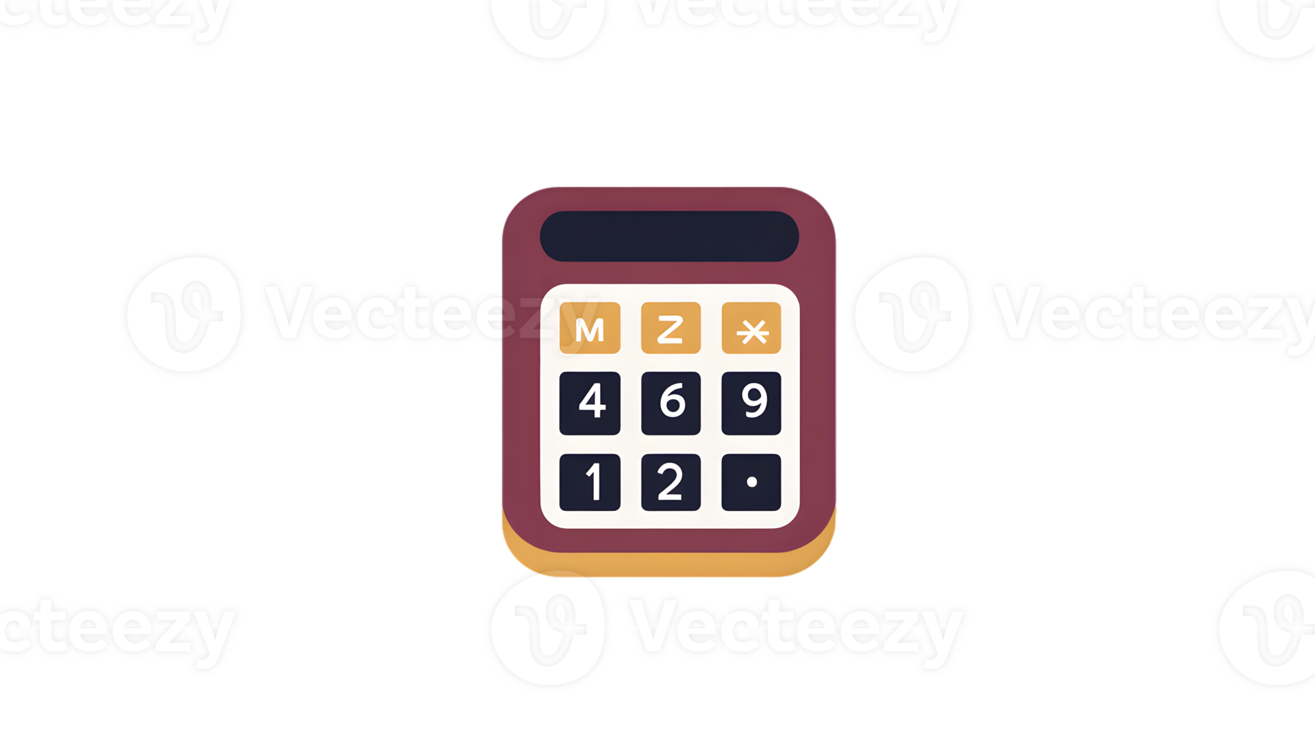 A digital calculator with a minimalist design featuring numeric keypad ...