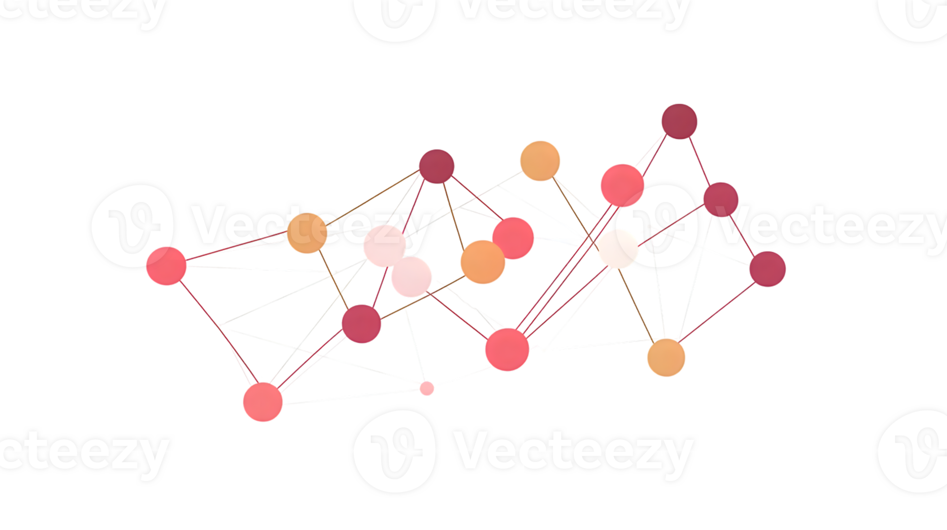 Abstract Network Connections Colorful Nodes And Interlinked Lines For Technology Concepts