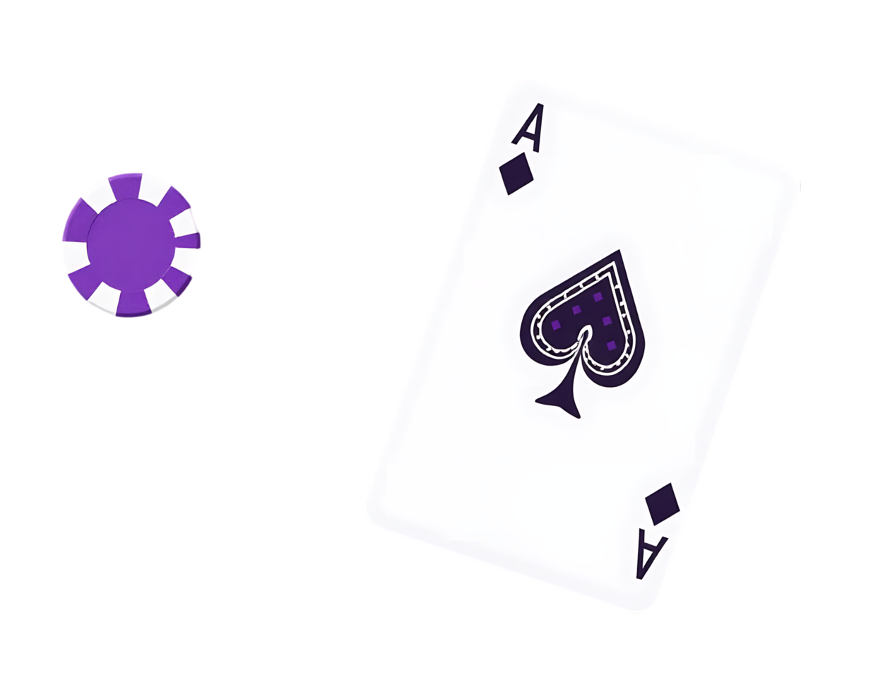 Ace of Spades and Poker Chip 59939995 PNG