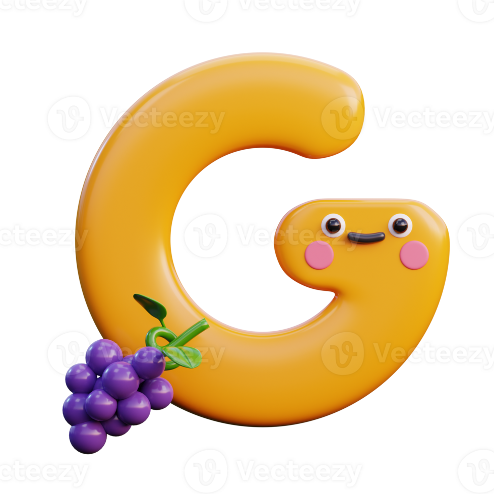 grapes letter g - alphabet letters 59950594 PNG