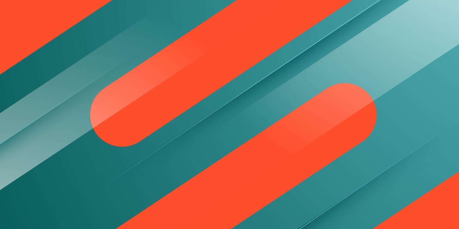 Abstract Colorful Green And Orange Dynamic Background Simple Overlap Shapes Pattern Background