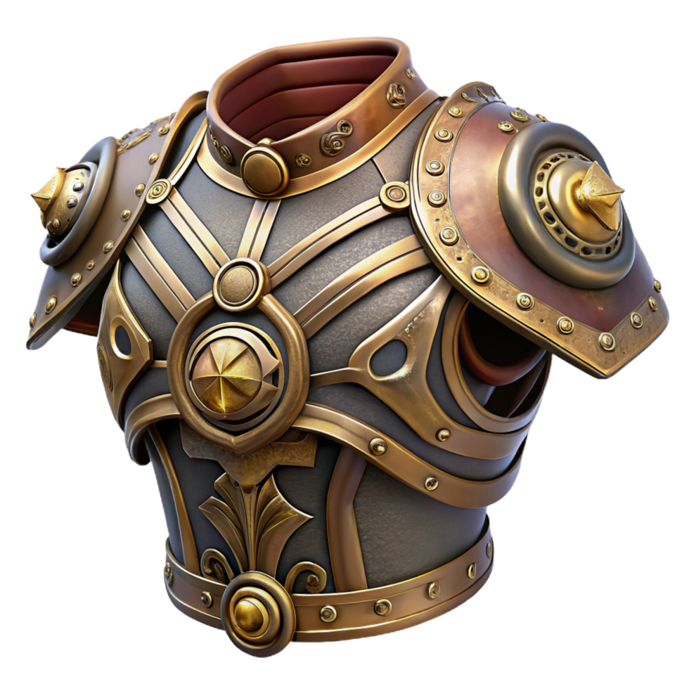 dazzling nordic Steampunk shoulder armor with intricate engravings and ...