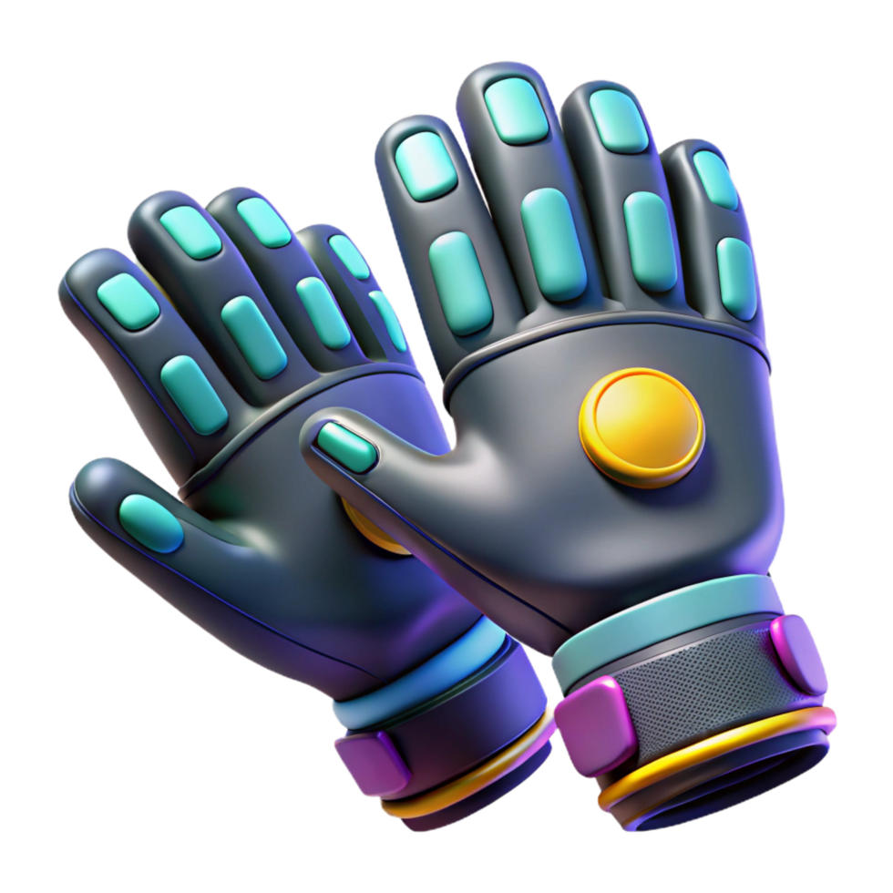 alluring exceptional Cyberpunk gloves with touch-sensitive fingertips. NO BACKGROUND with ...