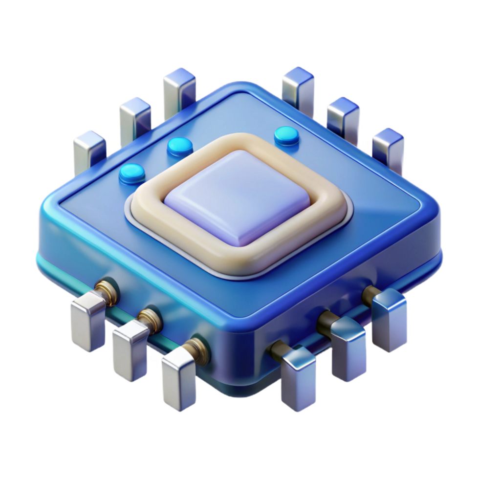 splendid inspired A quantum computer processor. NO BACKGROUND with Transparent Background ...