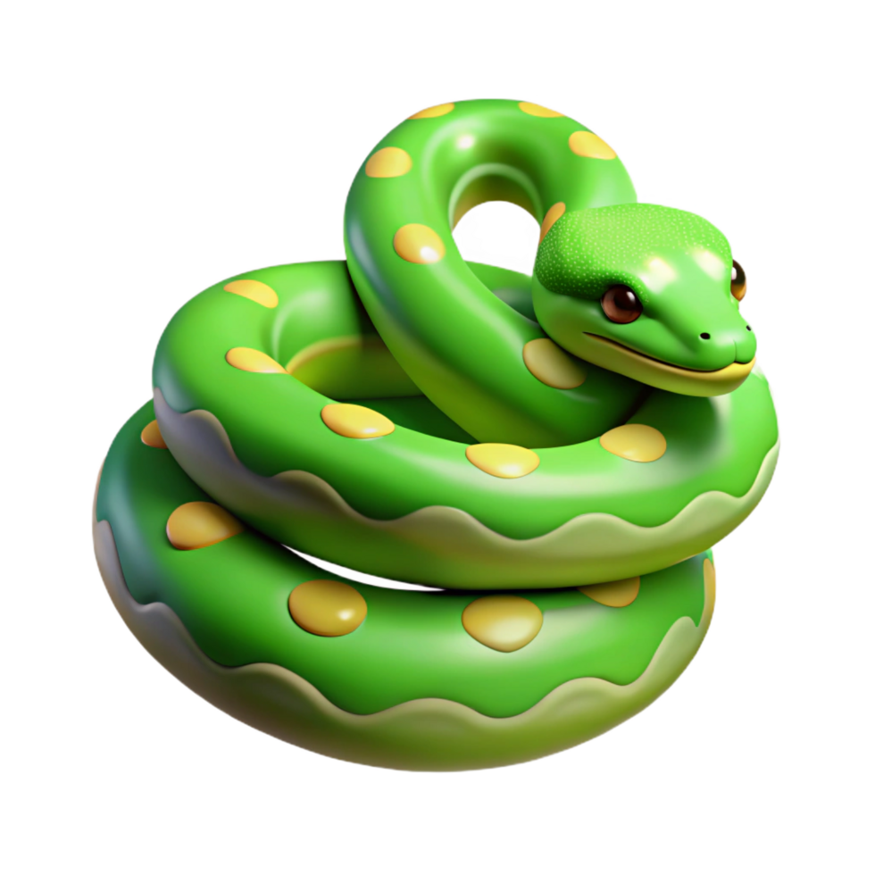 bold mesmerizing A slithering green tree python. NO BACKGROUND with ...