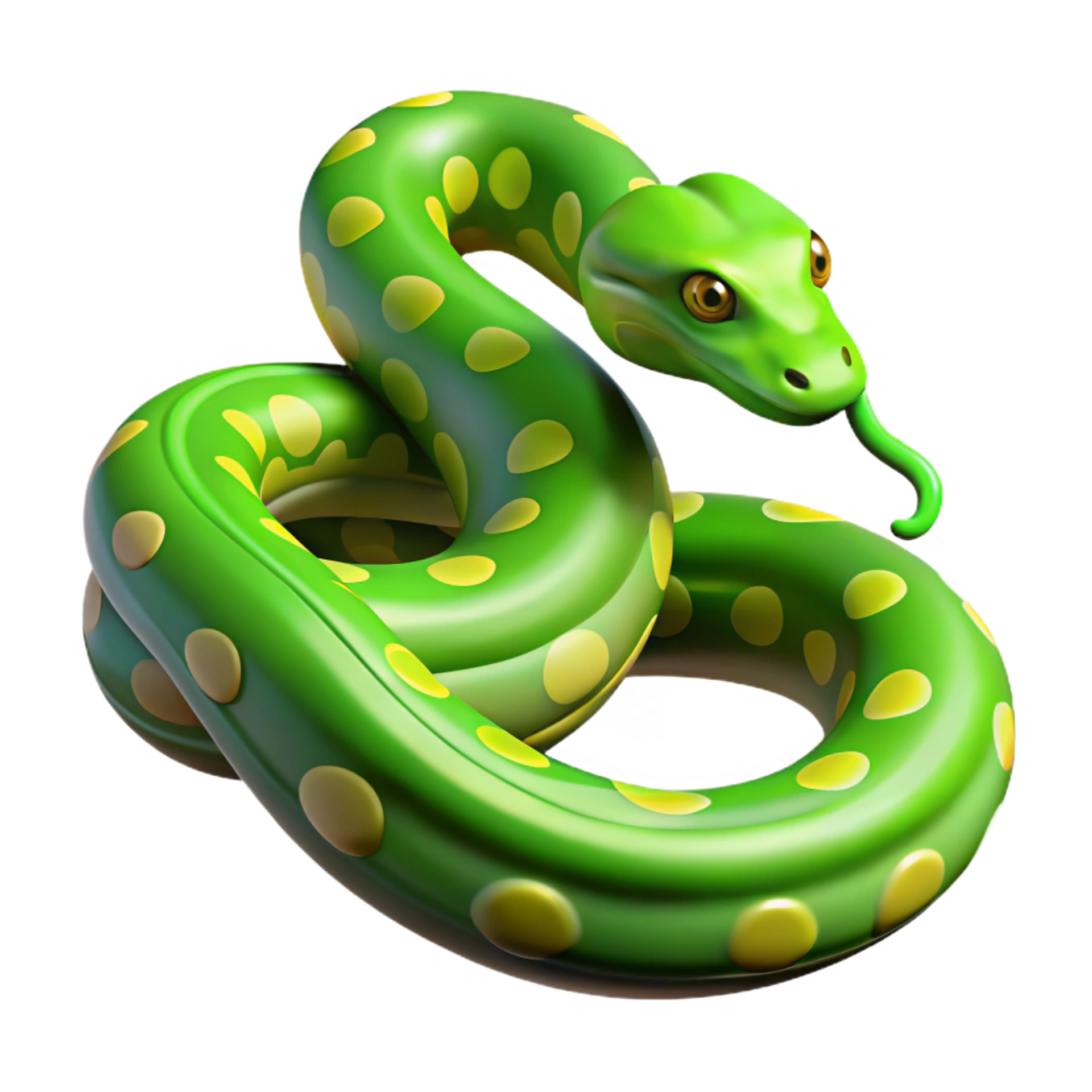 dazzling notable A slithering green tree python. NO BACKGROUND with ...
