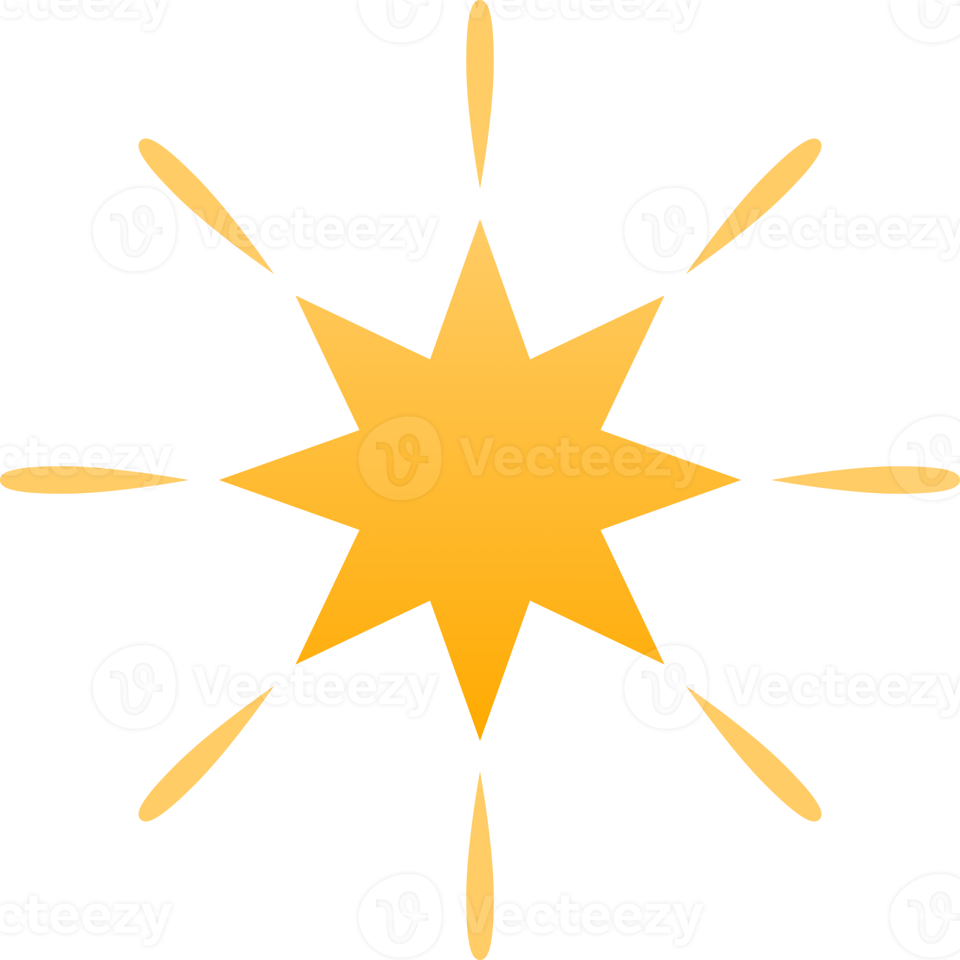 Yellow sparkle star light rays icon 60007080 PNG