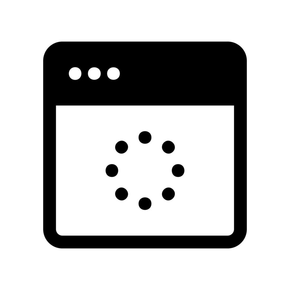 Application window interface displaying a circular loading progress ... Application window interface displaying a circular loading progress ...