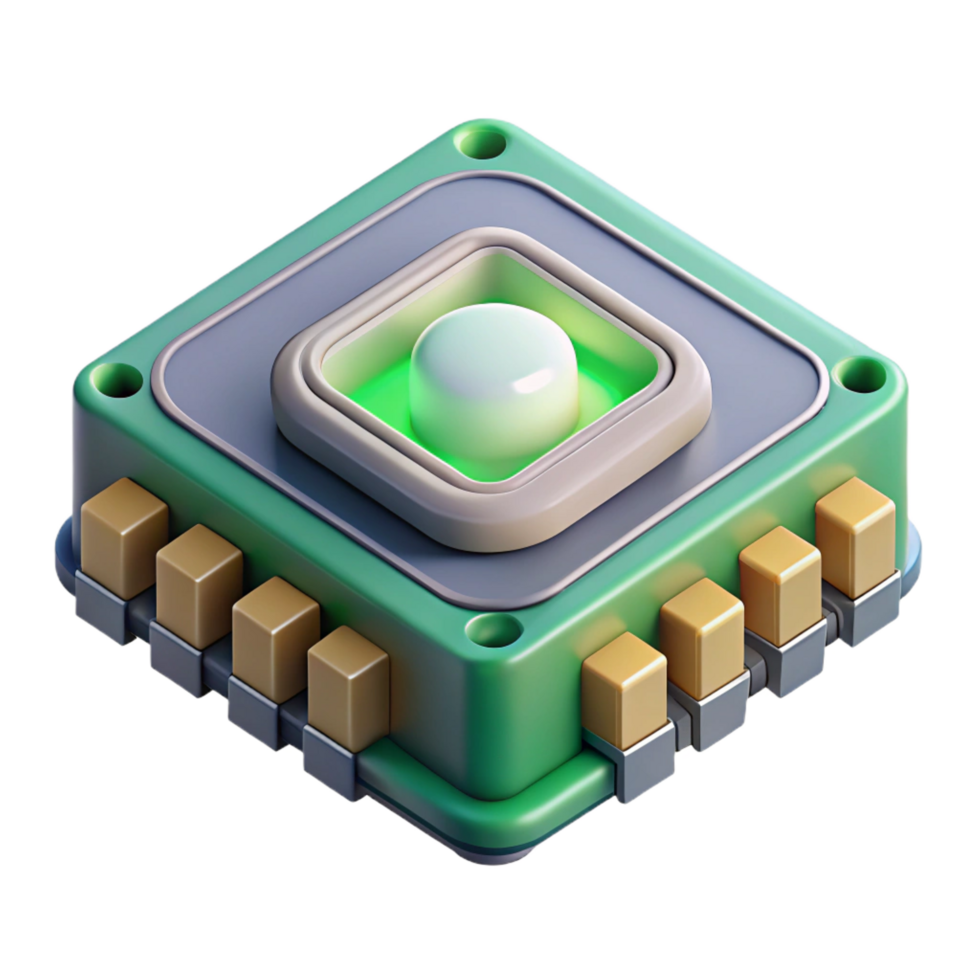 striking celebrated A graphics processing unit GPU. NO BACKGROUND with ...