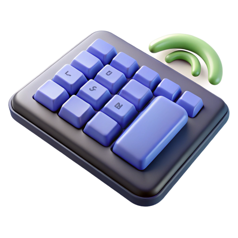 elegant passionate impressionist Wireless keyboard with numeric keypad ...