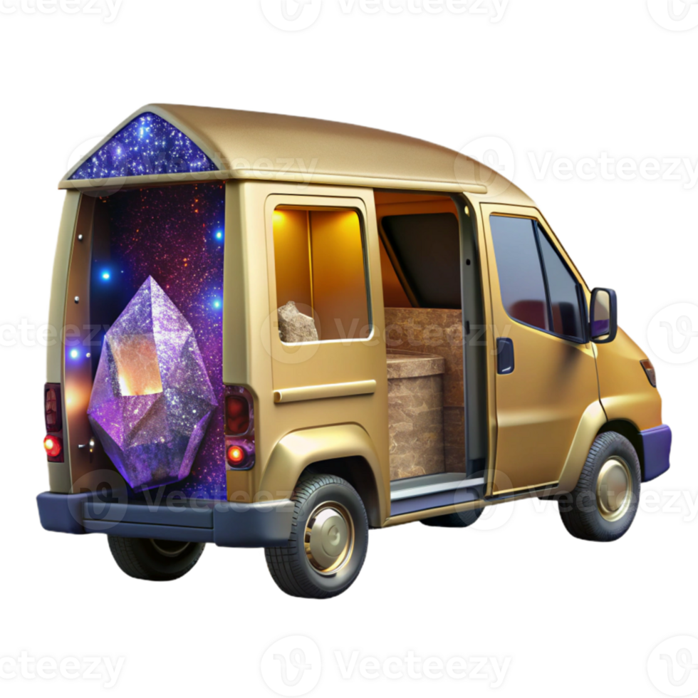 magnificent minimalist Delivery Van Rear View Doors Open Transparent professional 60059224 PNG