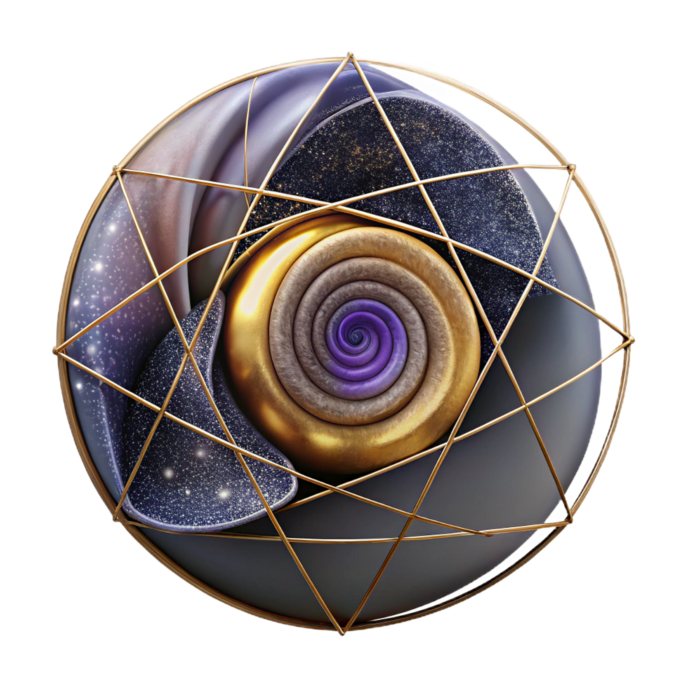 magnificent artistic Fibonacci Sequence Visualization with Dots Cutout ...