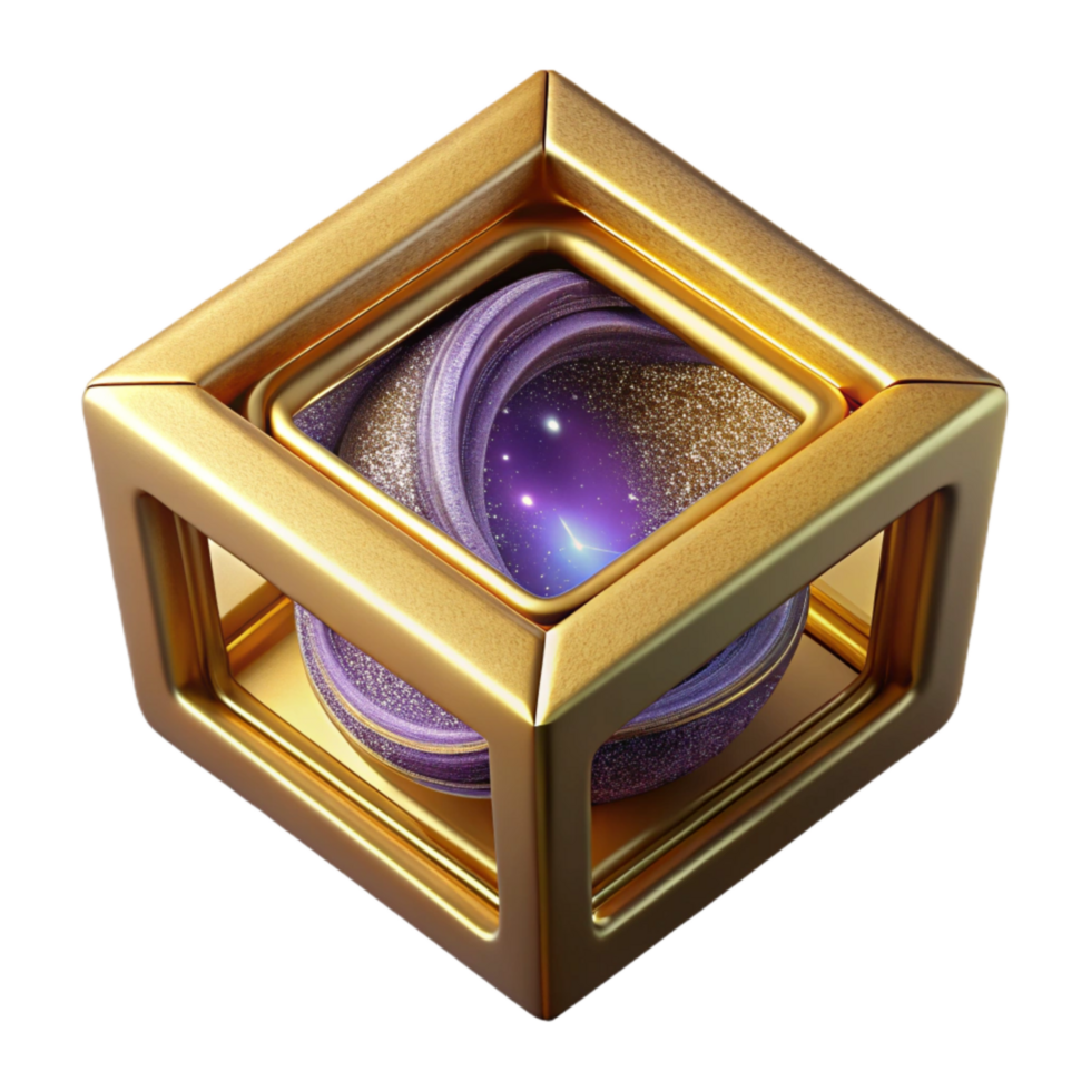 Serene Classic Rotating Cube Illusion 3d Wireframe Perspective View Isolated Detailed 60081883 Png