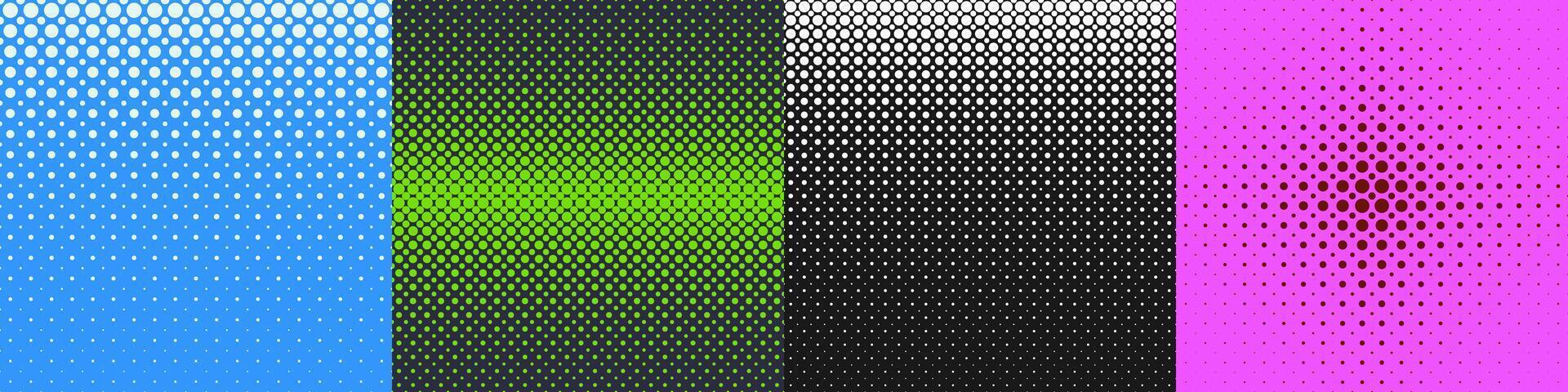 Abstract Geometrical Halftone Dot Pattern Set 60108628 Vector Art At Vecteezy