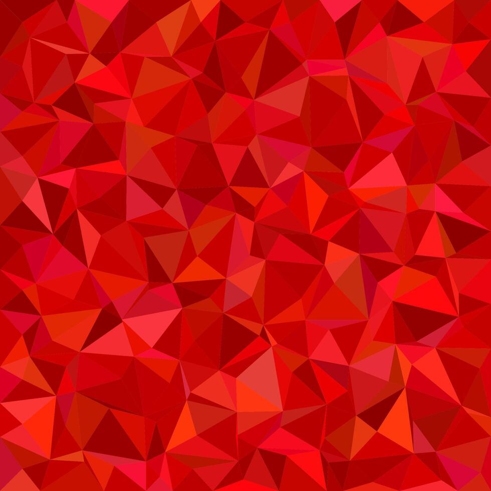 Irregular Triangle Tiled Mosaic Background Polygon Graphic From Triangles In Red Tones