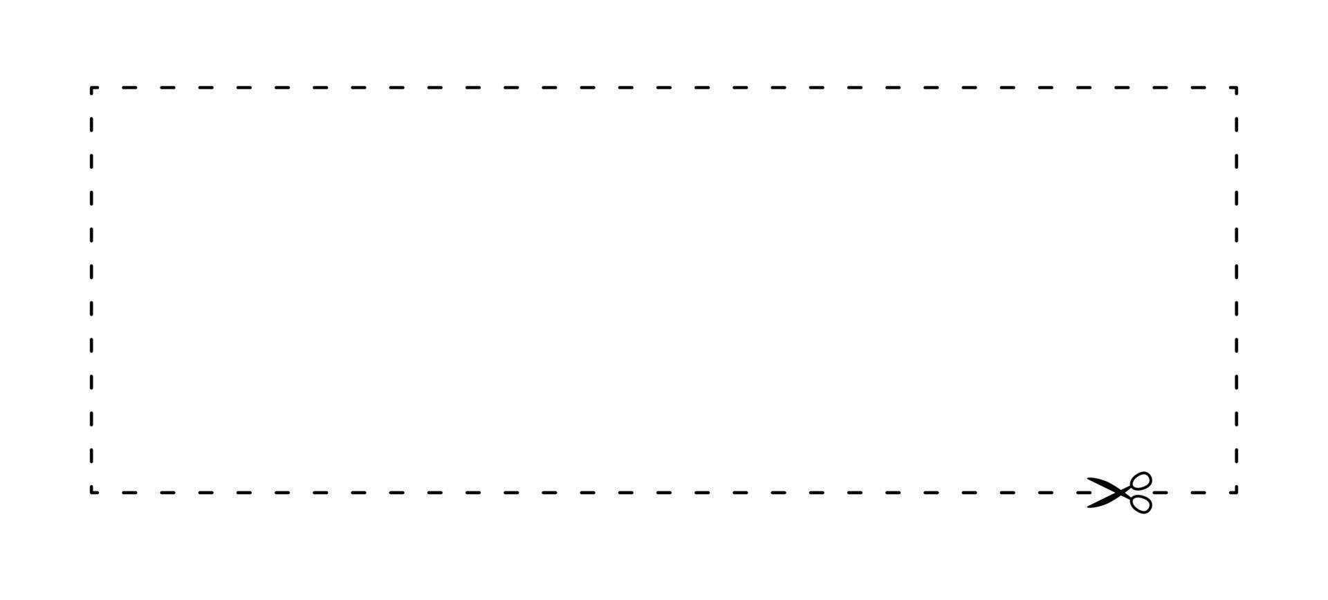 scissors with dashed line rectangle, dash line and scissors, dash outline and scissors 60127456 ...