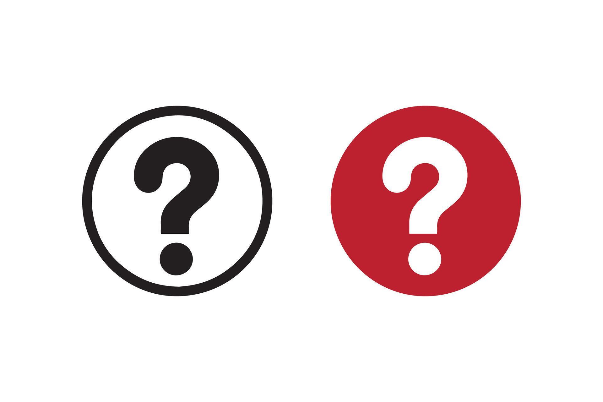 Two question marks are shown in red and black 60128788 Vector Art at ...
