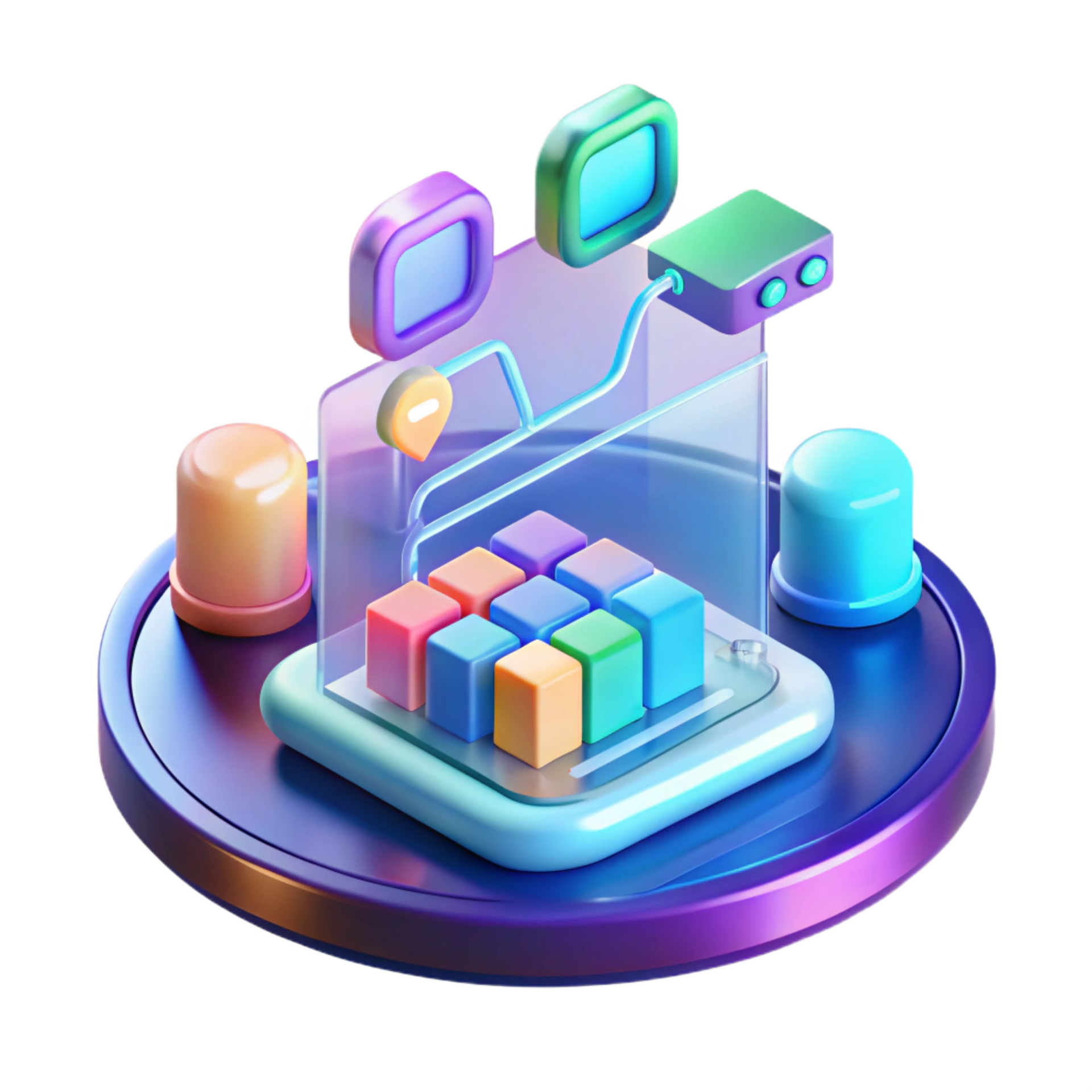 striking geometric Holographic interface, data streams, futuristic ...