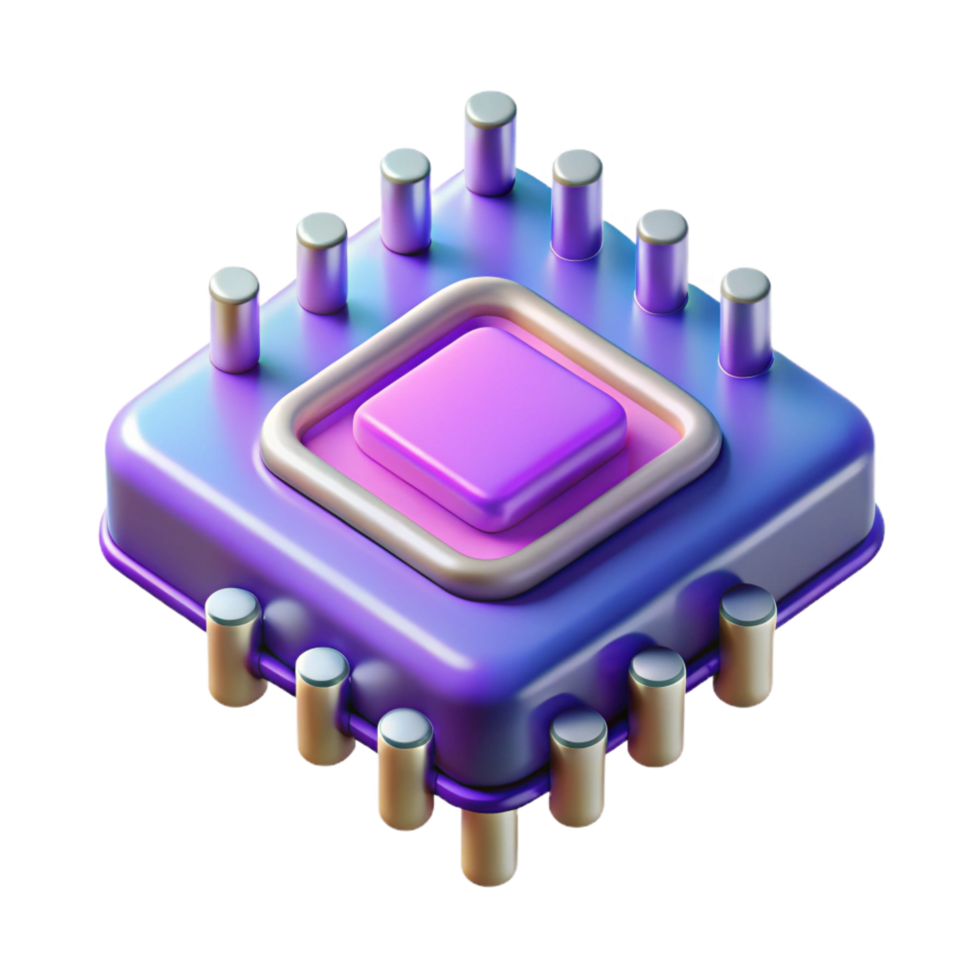 Vibrant Whimsical Elegant Quantum Computing Processor Chip No