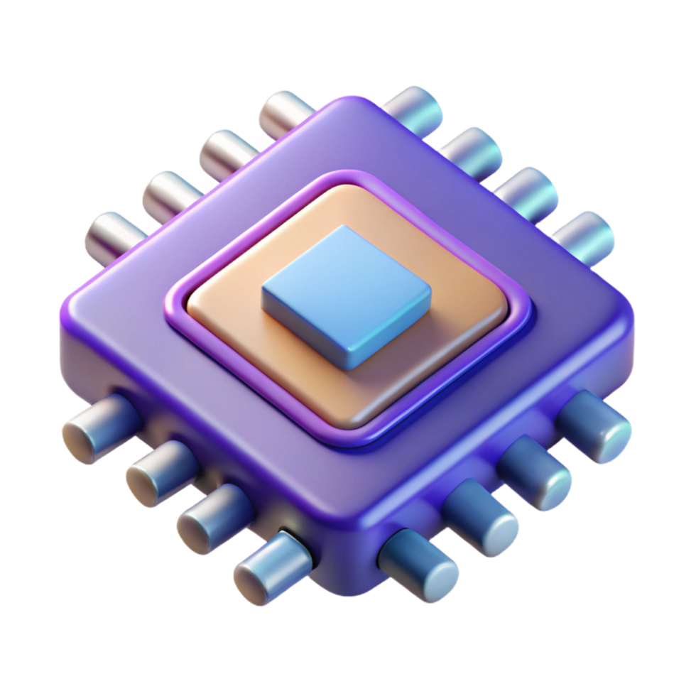 stunning dynamic elegant Quantum computing processor chip NO BACKGROUND with Transparent ...