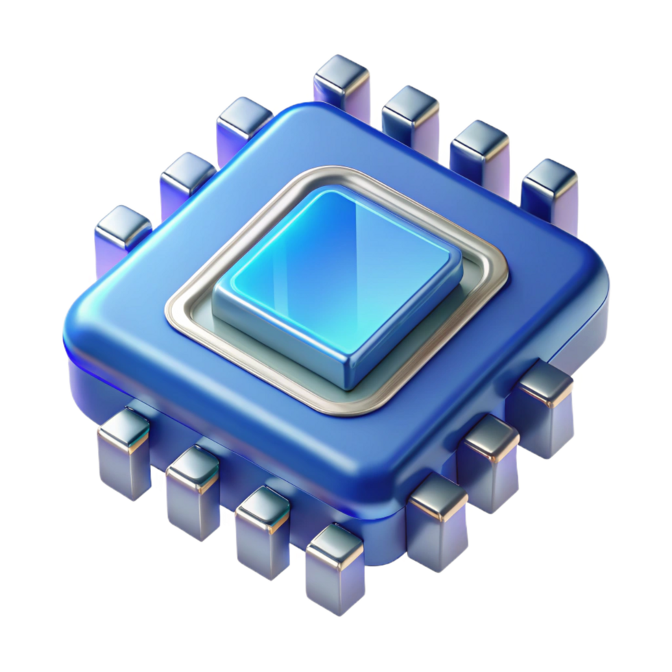 memorable modern Quantum computing processor chip NO BACKGROUND with Transparent Background ...