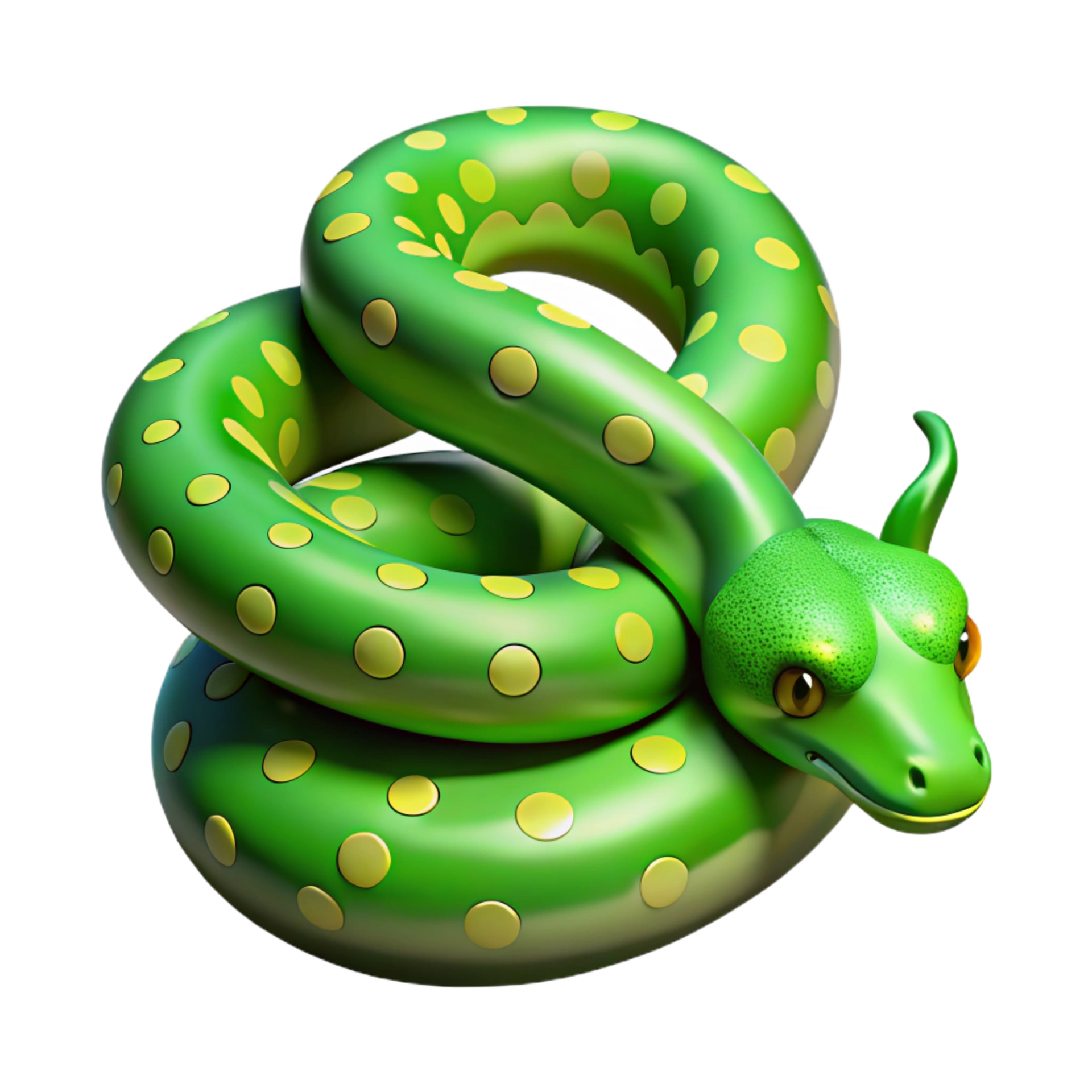fascinating notable A slithering green tree python, NO BACKGROUND with ...
