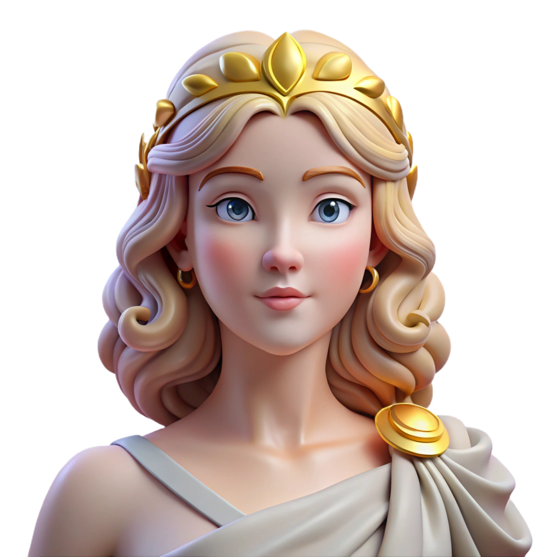 majestic modern Aphrodite, goddess of love and beauty, elegant, NO BACKGROUND with Transparent ...