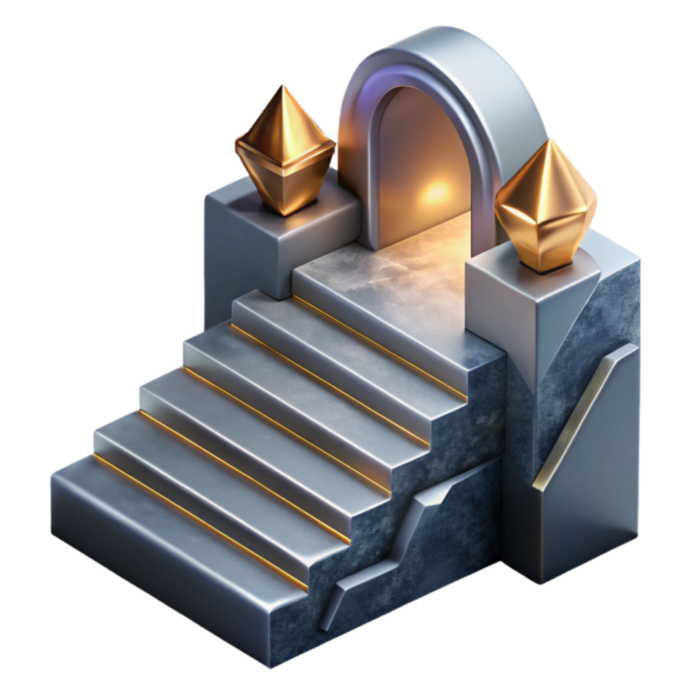 dramatic modern Impossible Staircase Cutout with Gray Scale Effect ... dramatic modern Impossible Staircase Cutout with Gray Scale Effect ...