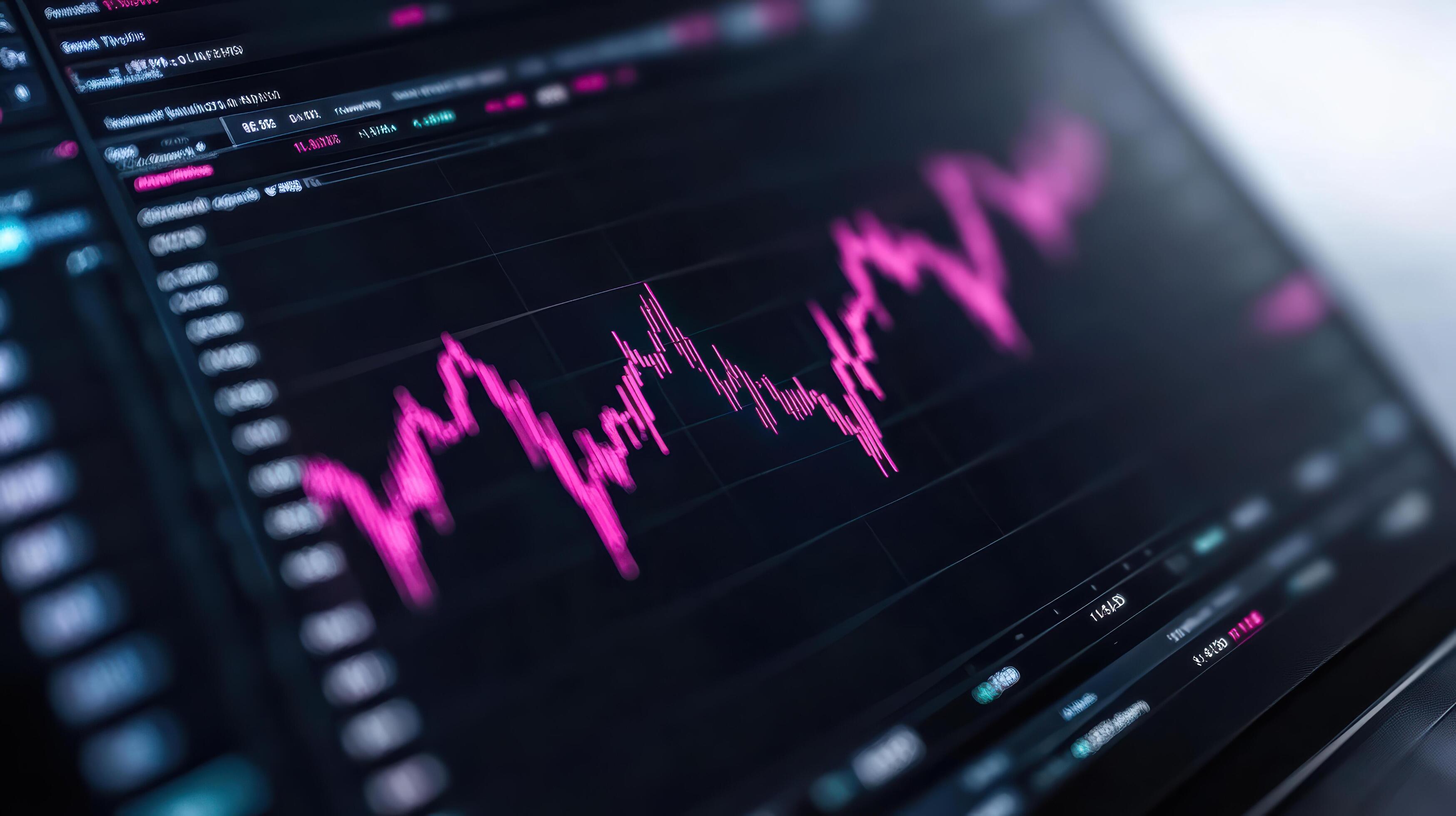 digital interface displaying probability curves and risk analysis in ...