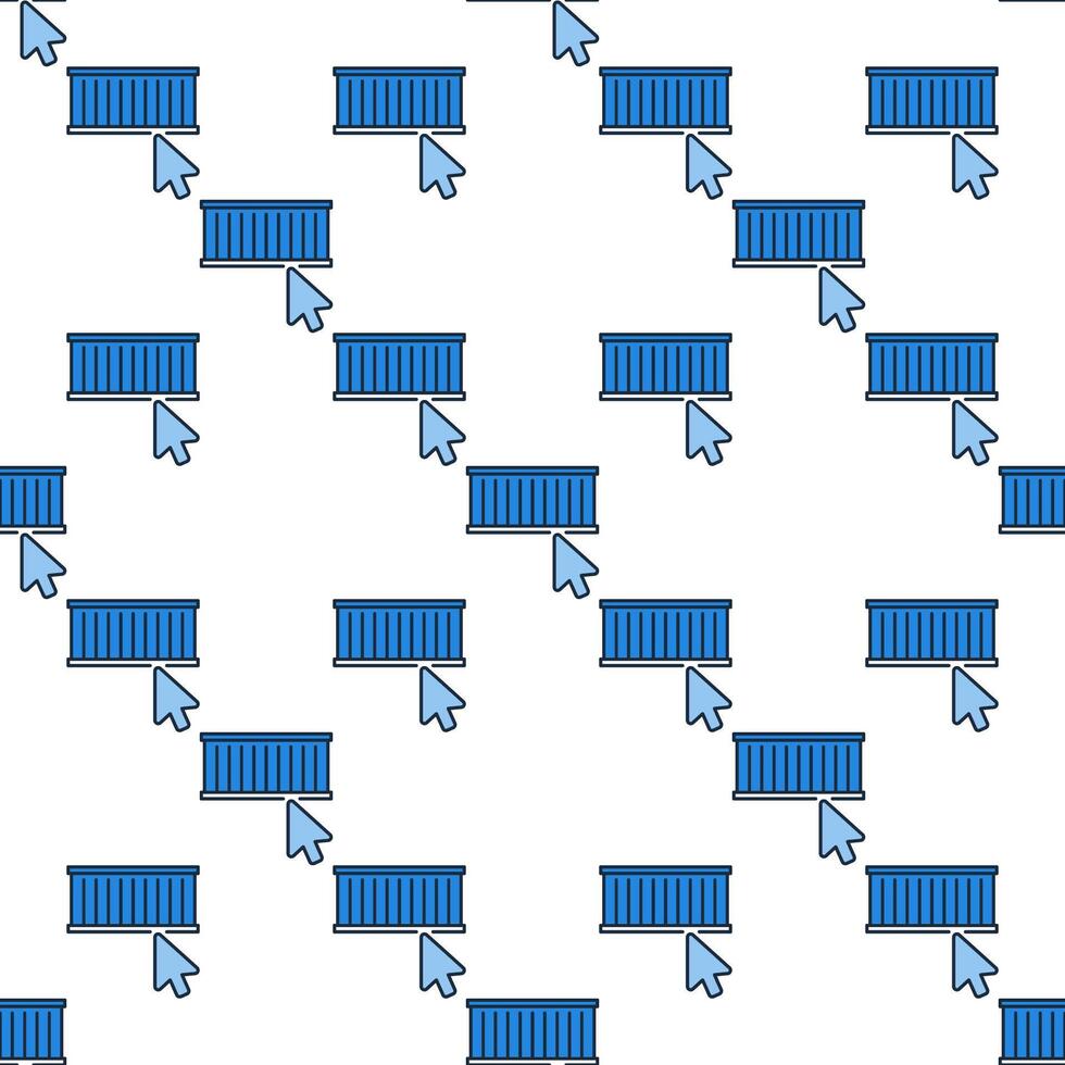 Mouse Cursor With Blue Shipping Container Seamless Pattern 60182357