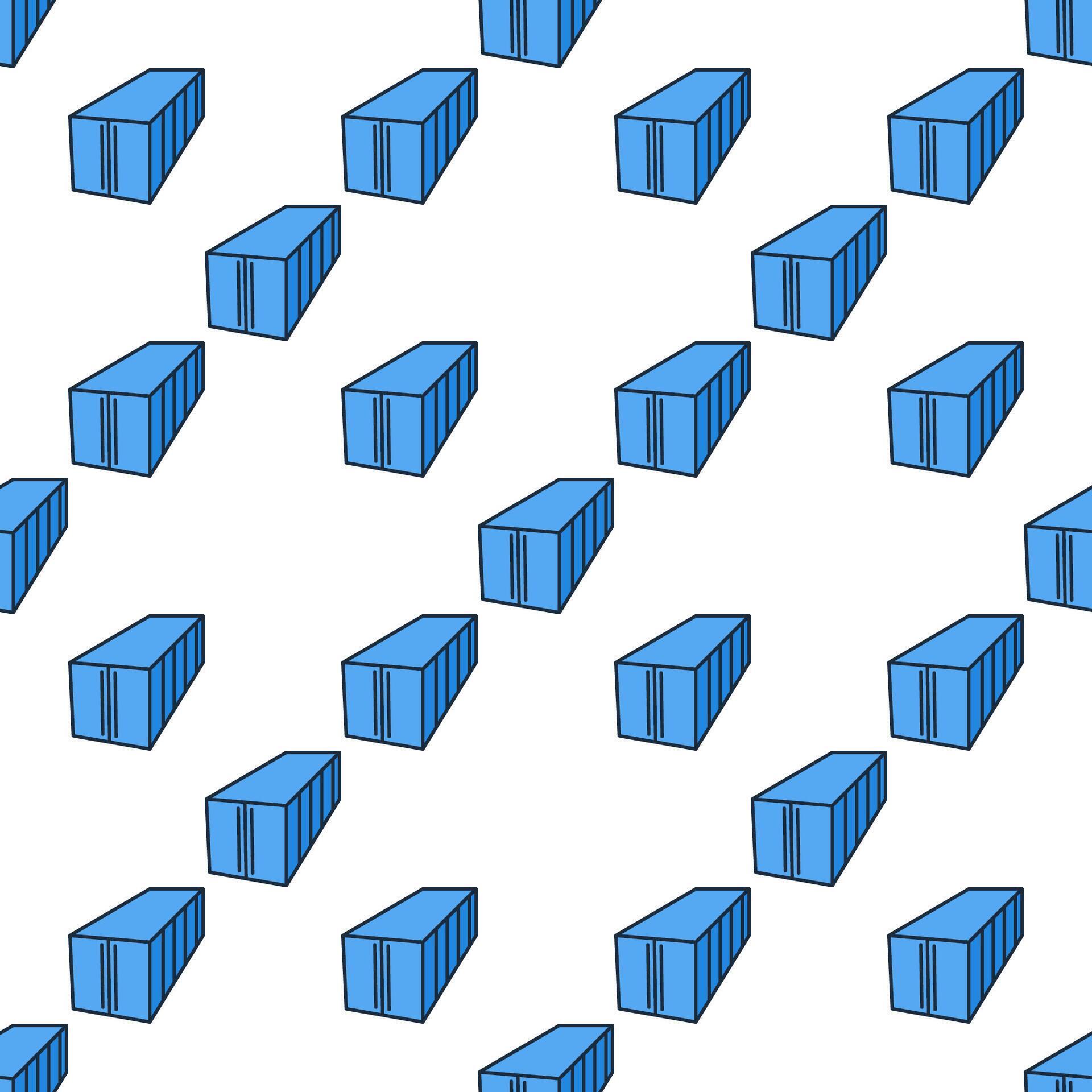 Seamless Pattern Of A Blue Shipping Container 60182360 Vector Art At Vecteezy