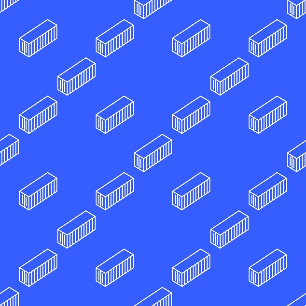 Shipping Container Seamless Pattern Transportation Background In Line