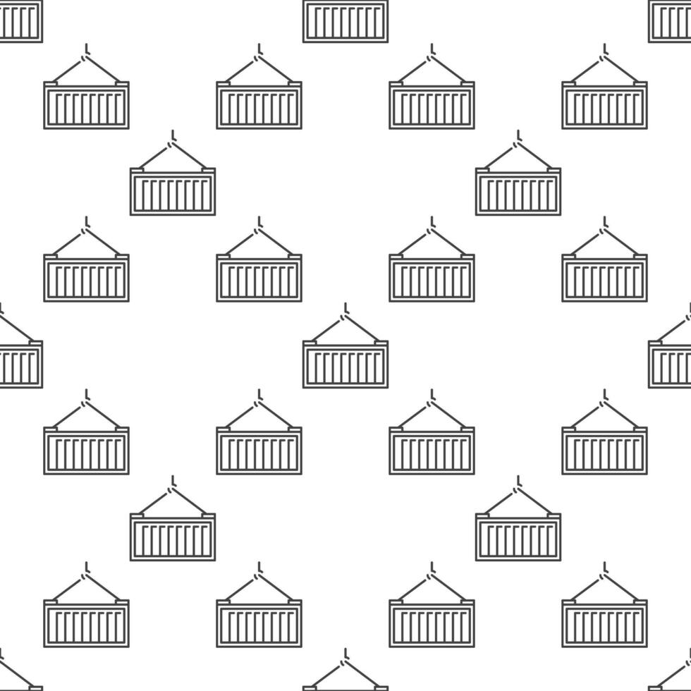 Shipping Container Thin Line Concept Seamless Pattern 60182433 Vector