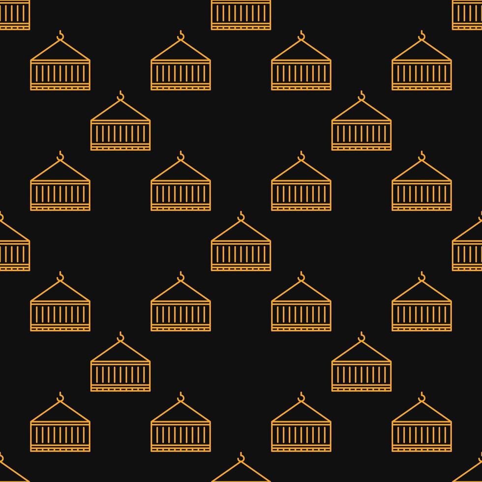Cargo Shipping Container Seamless Pattern In Line Style 60182435 Vector