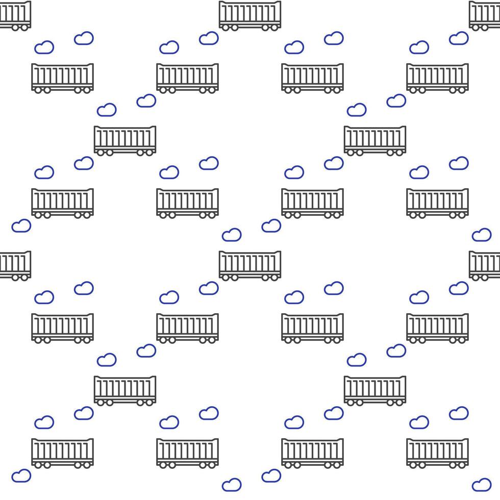 Minimal Shipping Container With Wheels Seamless Pattern 60182438 Vector Art At Vecteezy
