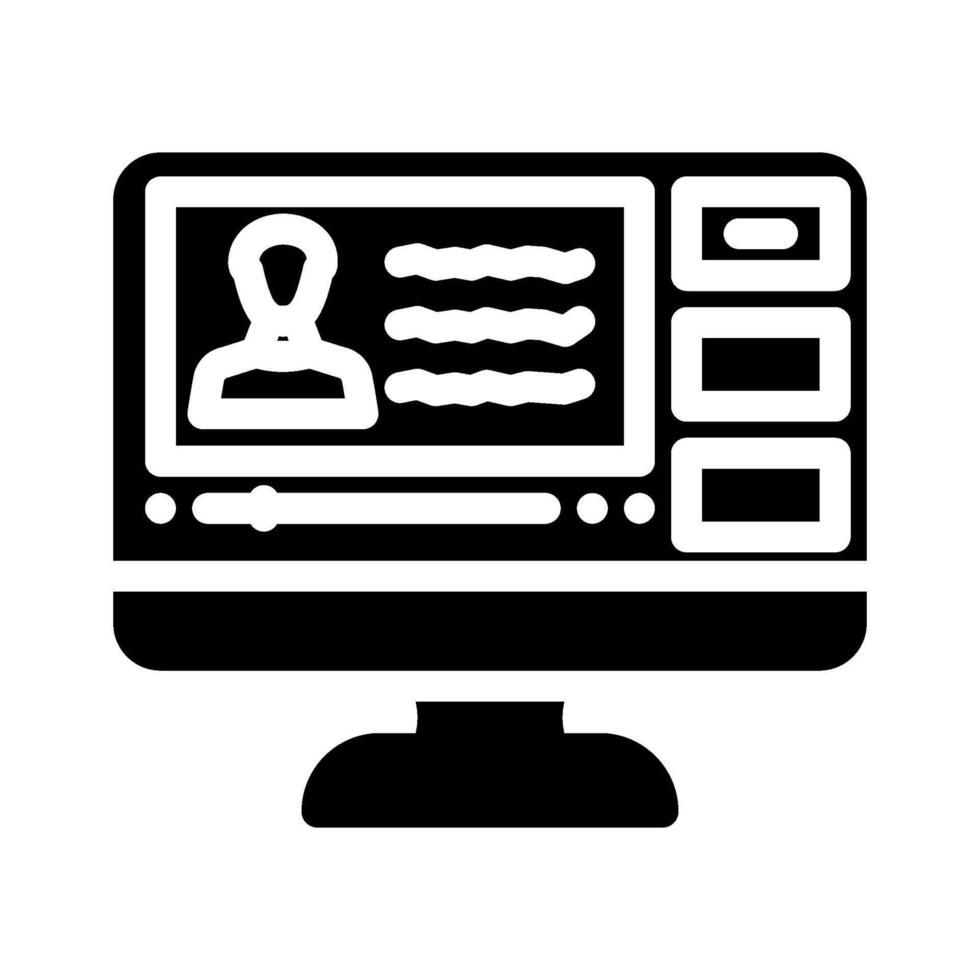 lectures online learning platform glyph icon illustration 60184913 ...