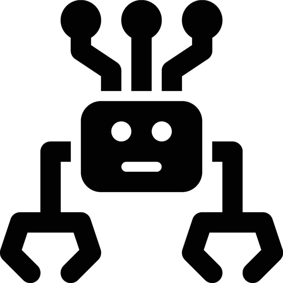 Robotics, Robot, Science Glyph Solid Icon 60186955 Vector Art at Vecteezy