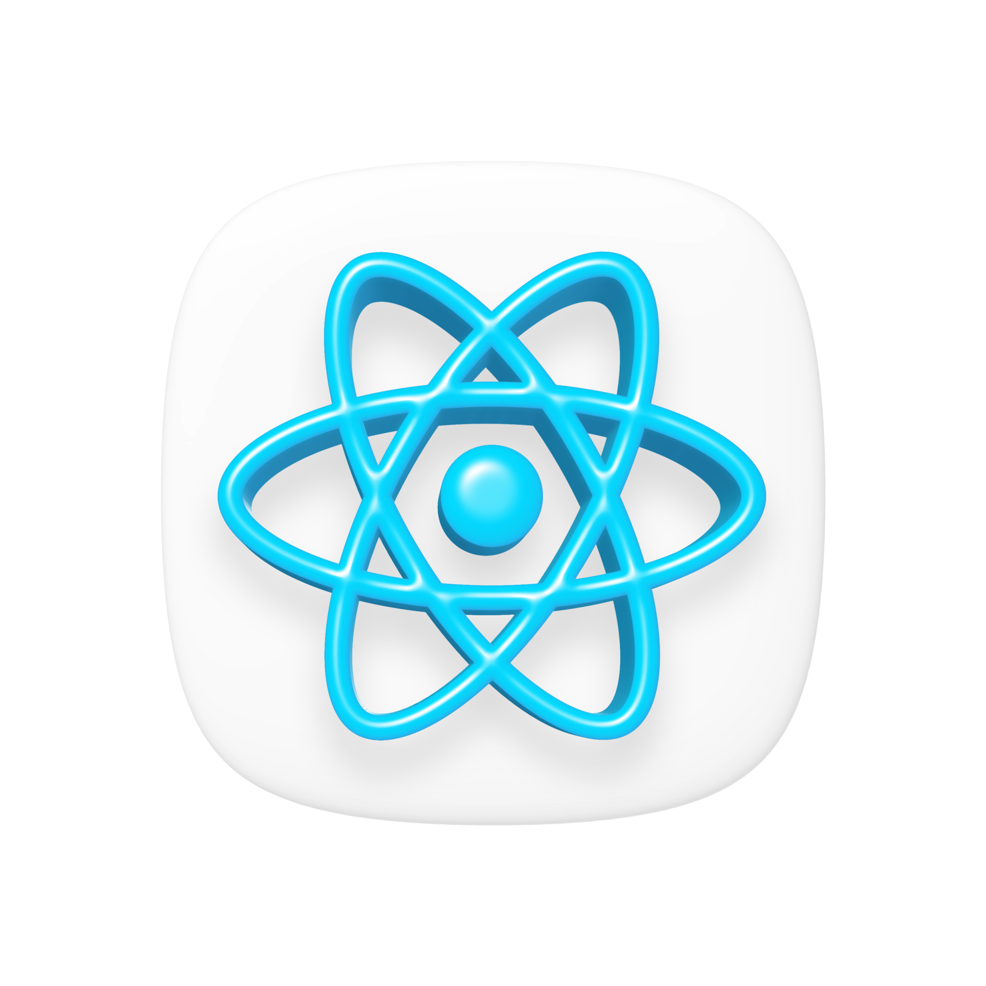 React js programing language 3d icon transparent background 60194936 PNG