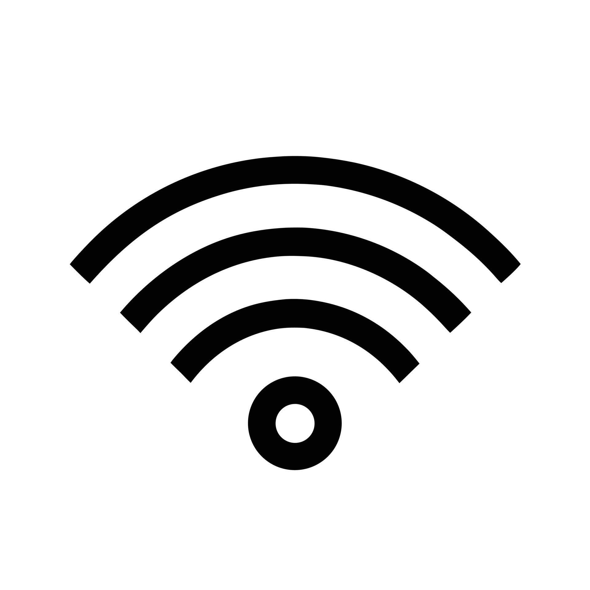 Black Silhouette Wifi Icon Wireless Network Signal Connection Symbol On White 60212830 Vector ...